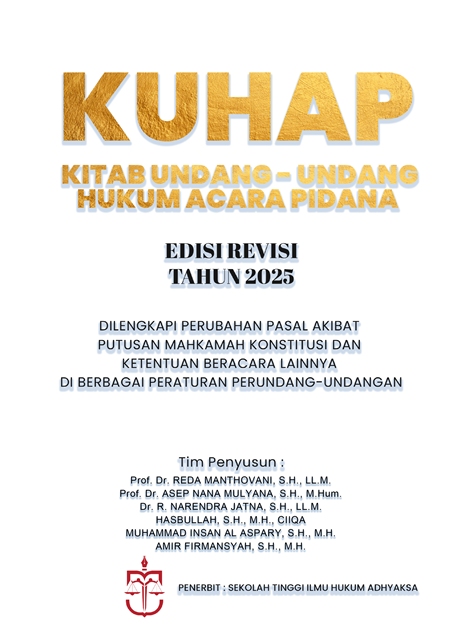 KUHAP Kitab Undang-undang Hukum Acara Pidana - Edisi Revisi Tahun 2025 ...